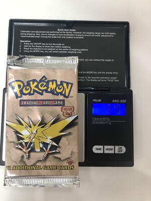 Pokemon 1ST EDITION FOSSIL Set Sealed Booster Pack WEIGHED 21.0g | eBay