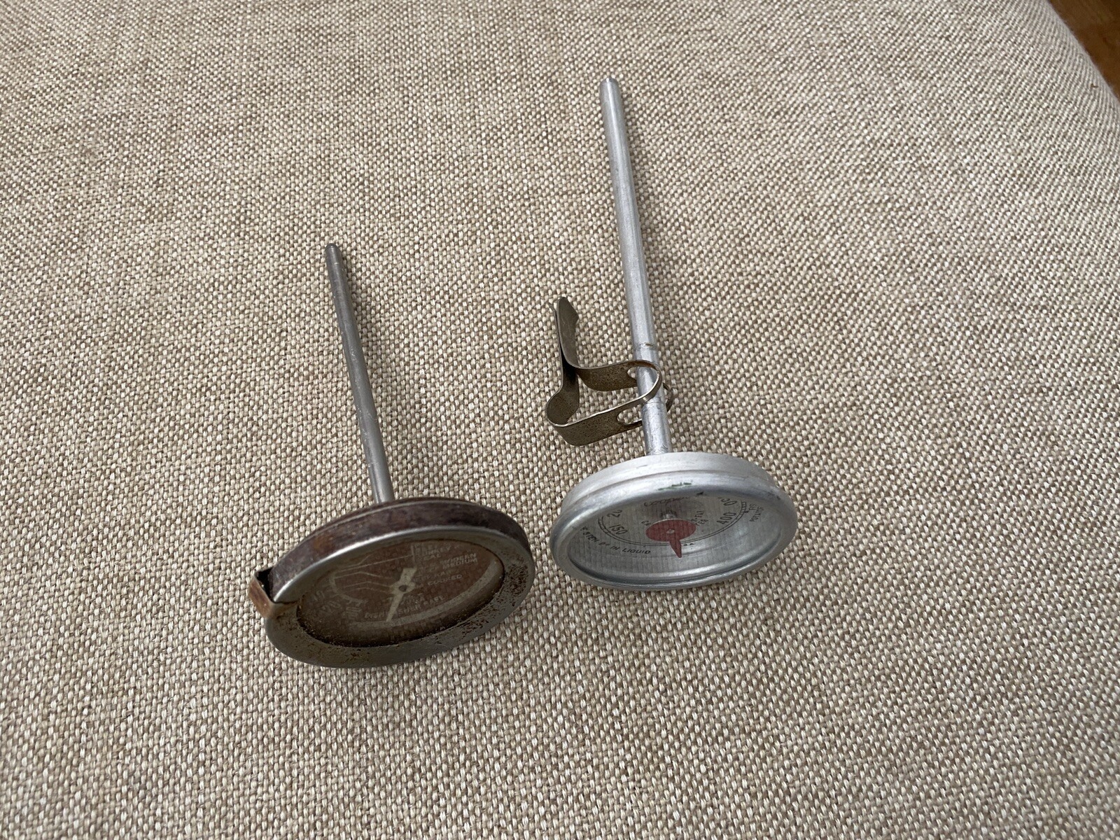 Vintage -Cooper Candy Jelly Fat Thermometer With Clip & Taylor Meat ...