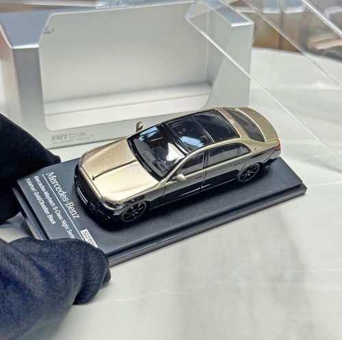 AR 1/64 Scale Mercedes Benz Maybach S680 Golden&Black Color Alloy Model ...