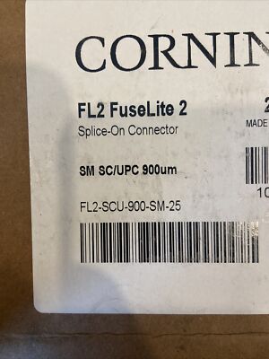NEW Corning FL2 FuseLite 2 Splice-On Connector *FL2-SCU-900-SM* (Lot of ...