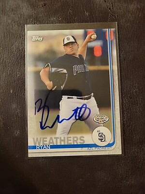 2019 Topps Pro Debut Ryan Weathers RC Rookie Card Signed IP Auto Padres ...