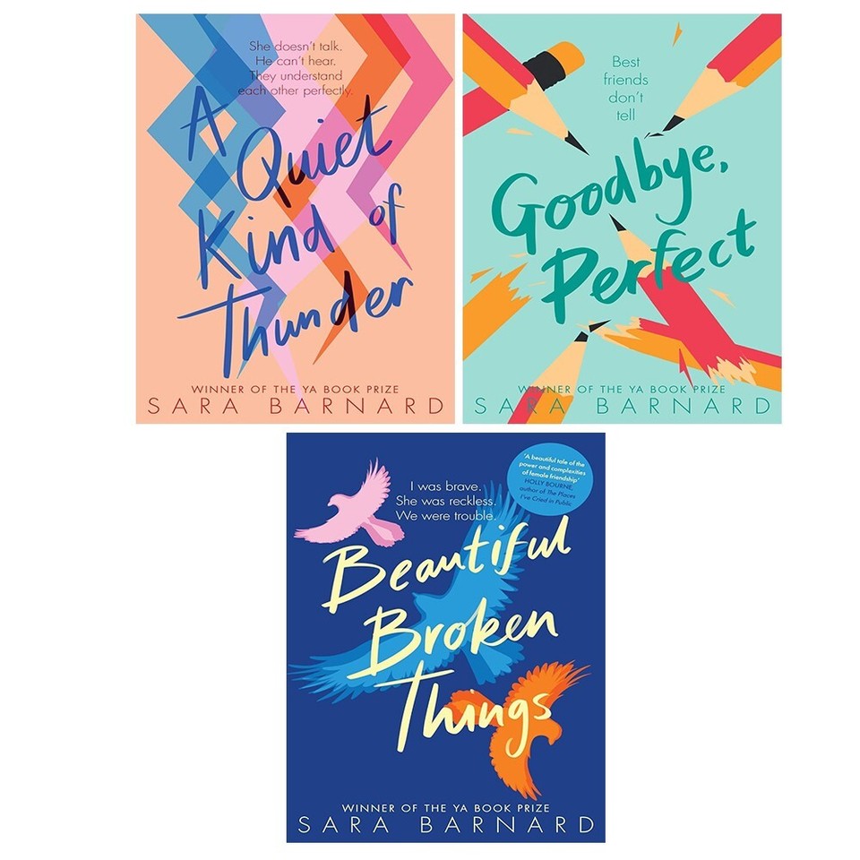 Sara Barnard Collection 3 Books Set Quiet Kind of Thunder, Goodbye ...