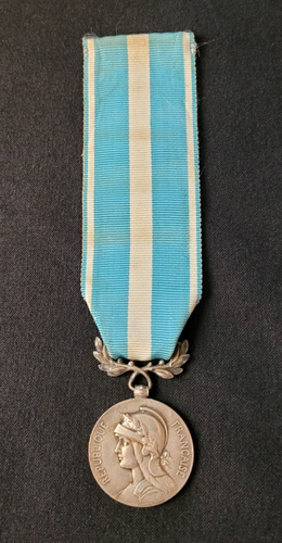 Médaille Coloniale 1er type en argent long ruban French Colonial Medal ...