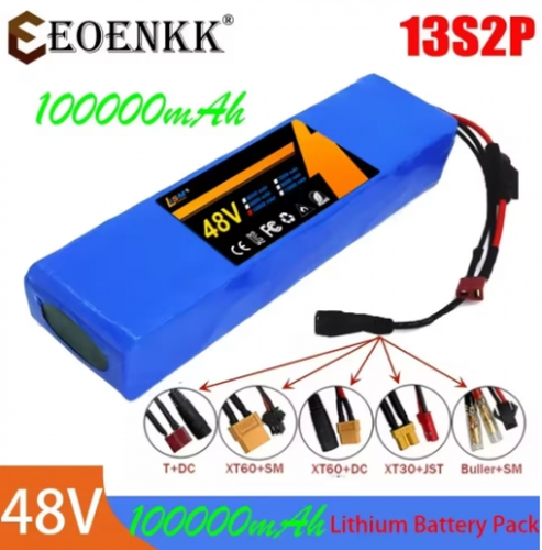 13S2P 48V 100Ah Li-lon Battery Pack with BMS And a complimentary 54.6V ...