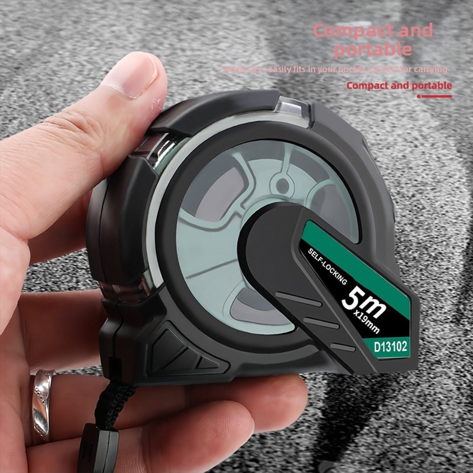 Roll Up Rubber Coated Measuring Tape 5m 25mm Stainless Steel Blade with ...