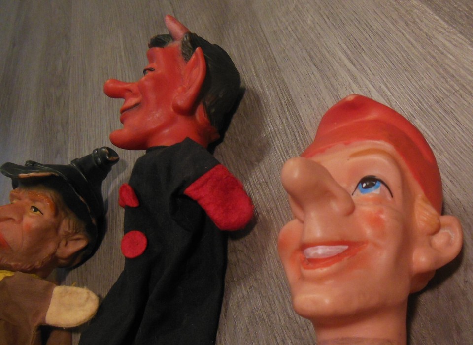 7 Very Rare and Unique Old Puppets Vintage Royal Court Assortment Mid ...