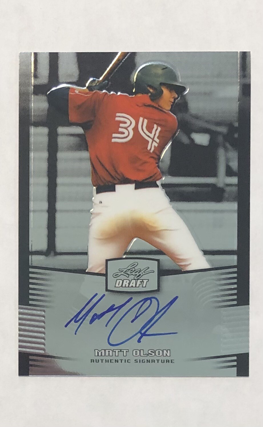 2012 Leaf Draft Baseball Matt Olson Autographed Card BA-MO1 Atlanta ...