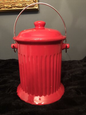 Gardener’s Red Ceramic 1 Gallon Compost Keeper FOOD SCRAP PAIL | eBay