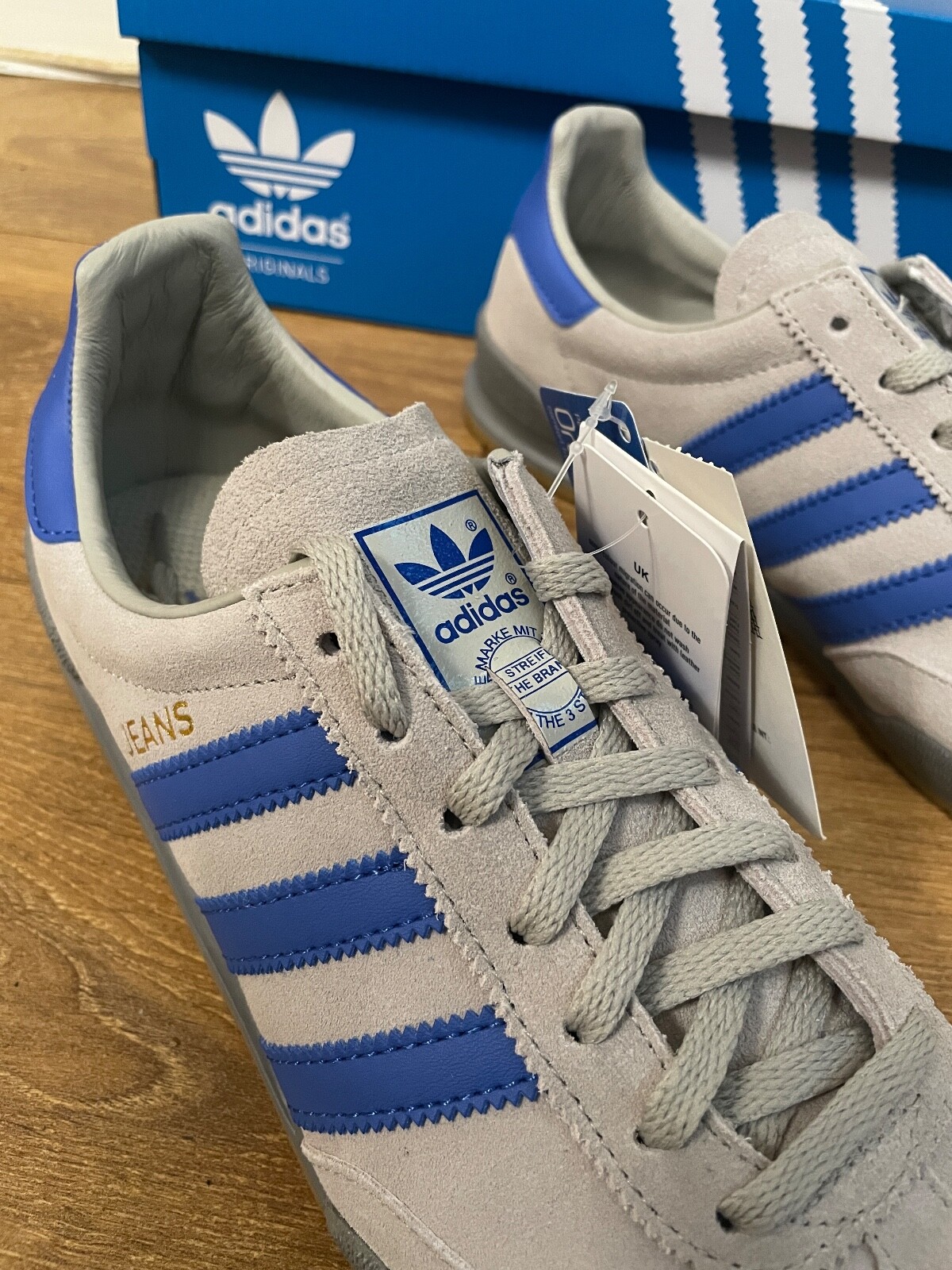 Mens Adidas Jeans Suede Grey/Blue Shoes Trainers Uk Size 7 to 12 CQ2769 ...