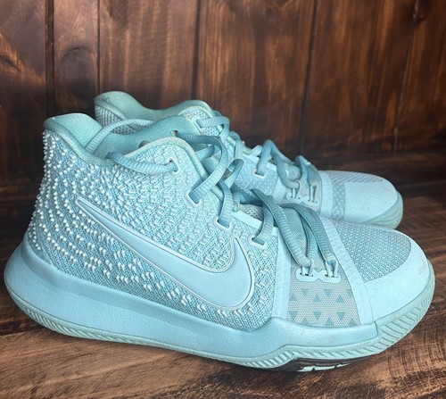 Nike Kyrie 3 Light Blue Youth Big Kids Size 5Y Basketball Shoes 859466 ...