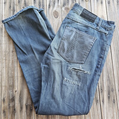 Parish Nation Distressed Reptile Print Jeans Men's 36x33 | eBay