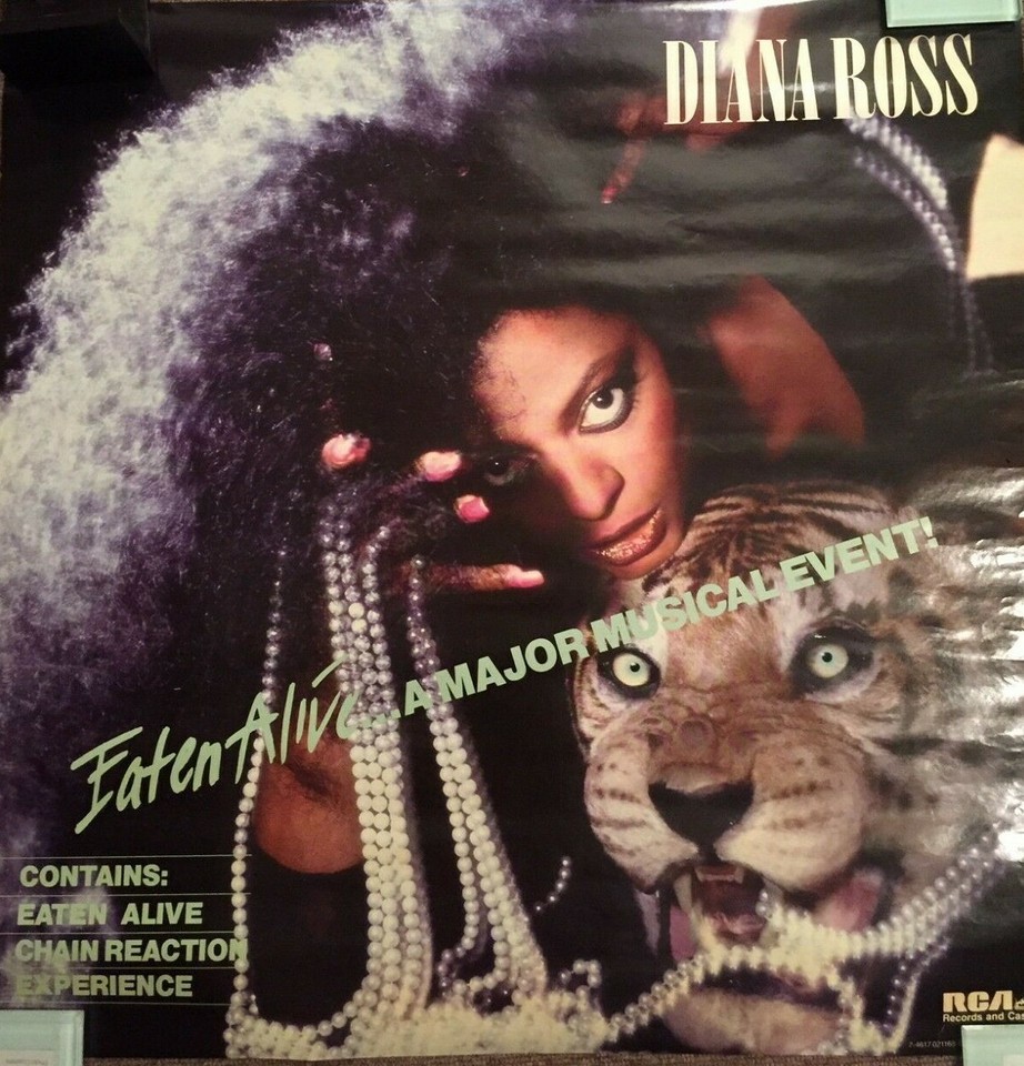Diana Ross Promotional Promo Poster Eaten Alive RCA 1985 MINT! RARE ...