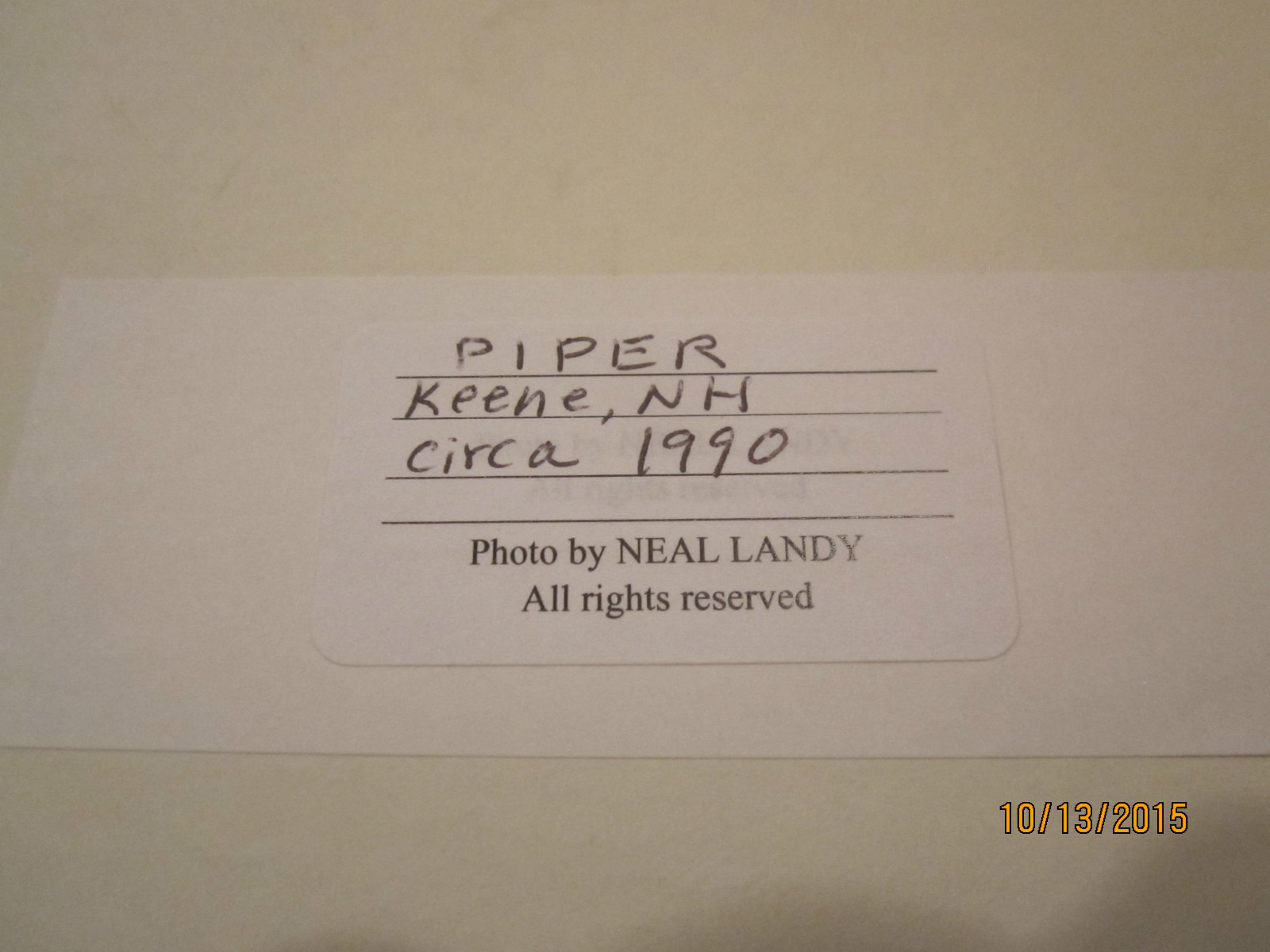 "Piper" - Neal Landy signed black & white print of bagpiper, ca. 1990 ...