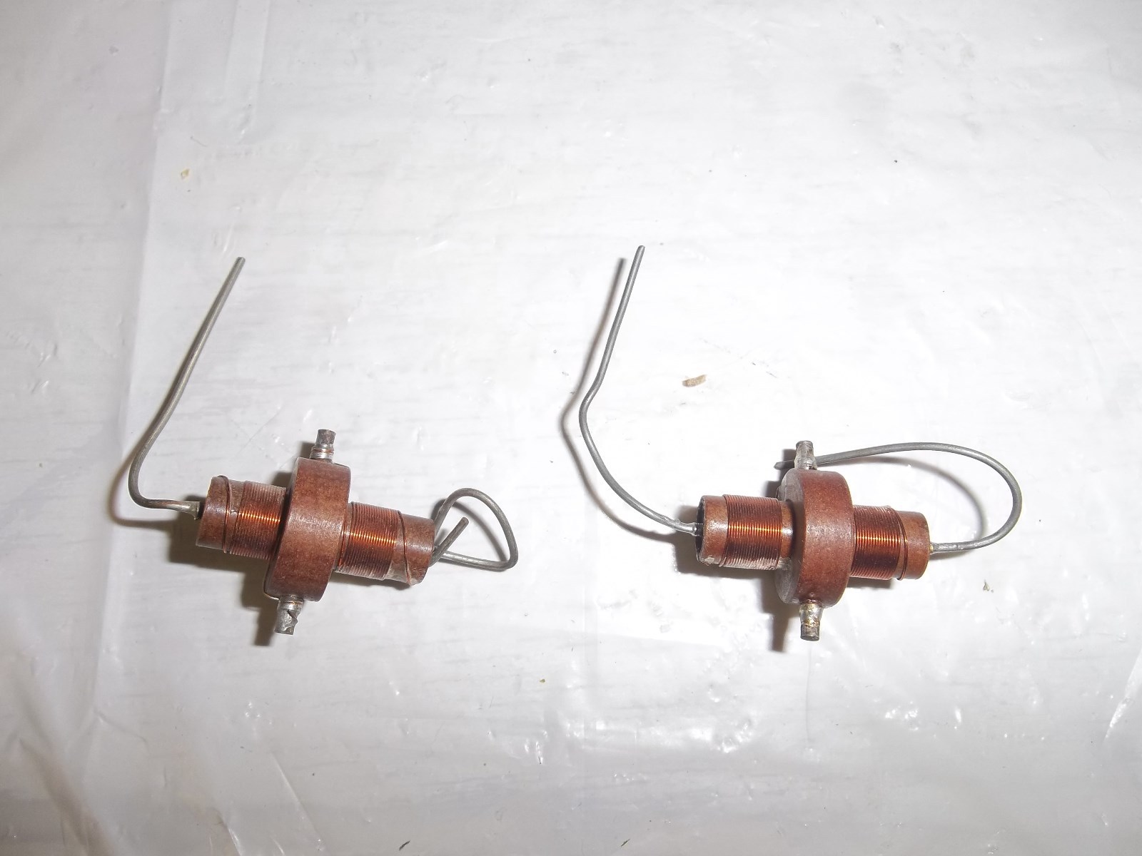 Two (2) VINTAGE INDUCTOR Potter COIL CAPACITOR CAP TRANSFORMER TUBE AMP ...