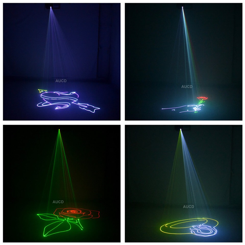 SD Card Animation Scan IR Remote RGB Laser Projector DMX DJ Disco Stage ...