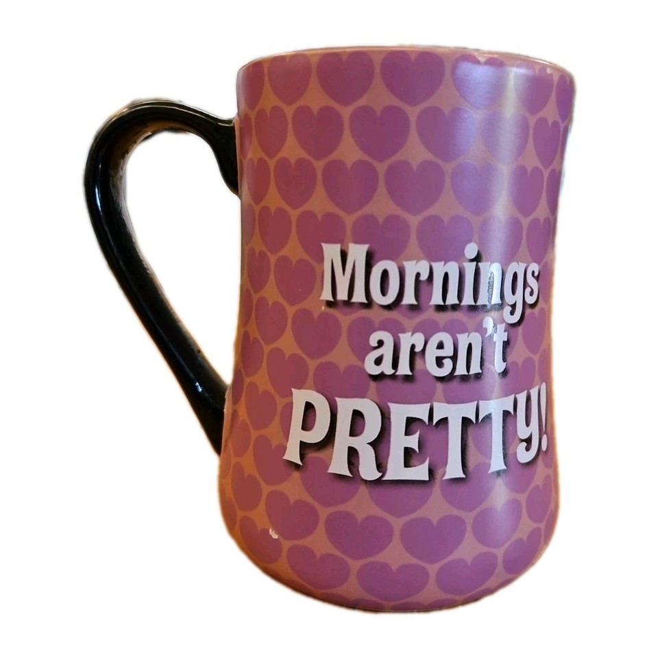 Disney Parks Minnie Mouse 'Mornings Aren't Pretty' Pink Coffee Tea Mug ...