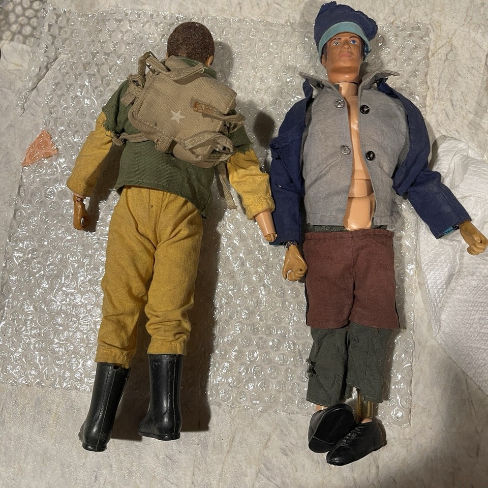 Vintage 1964 GI Joe Atomic Man Mike Powers 12" Action Figure Fuzzy Head ...