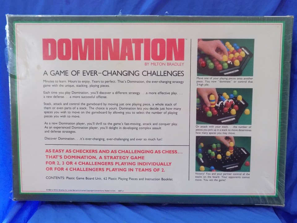 DOMINATION Board Game A Game of Strategy and Supremacy Milton Bradley ...