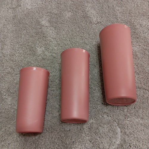 Vtg 80s Tupperware Pastel Bell Tumbler Drinking Cups #107 #115 #116 Set ...