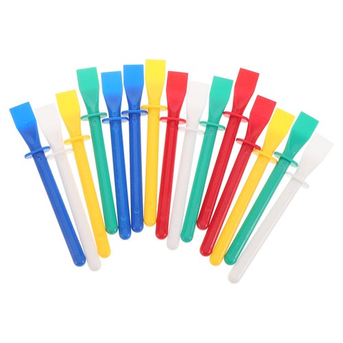 15 Pcs Palette Stick Painting Glue Scrapers Colored Smears Sticks | eBay