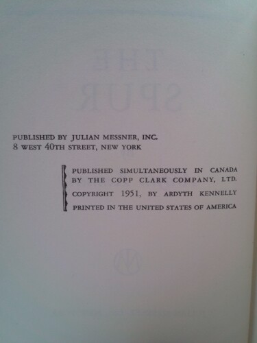 The spur. by [LINCOLN -- BOOTH]. KENNELLY, Ardyth. | eBay