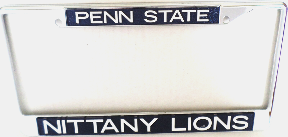Penn State Nittany Lions Bling LASER CHROME LICENSE PLATE FRAME Ship ...