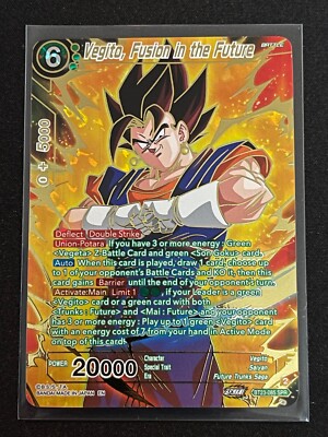 Dragon Ball Super Card Game Vegito, Fusion in the Future SPR Foil Card ...