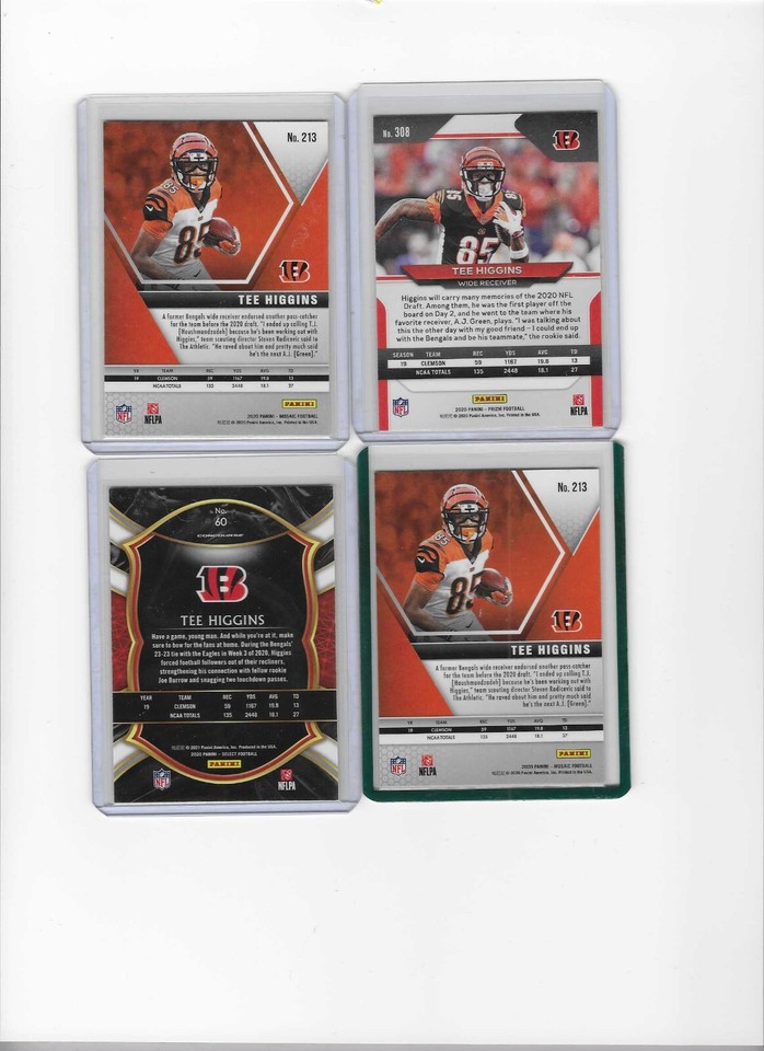 2020 Panini Tee Higgins Rookie Card Lot Of 4 | eBay