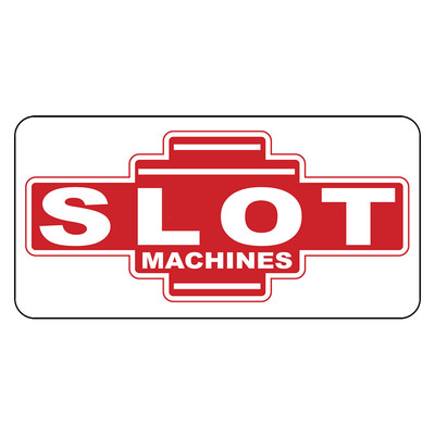 Slot Machines Red Retro Vintage Style Metal Sign - 8 In X 12 In With ...