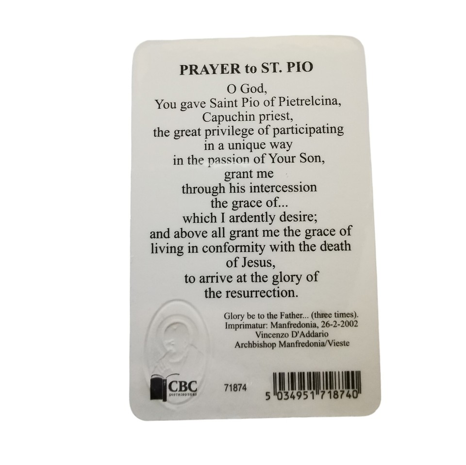 St. Padre Pio car plaque gift magnetic adhesive brass and silver colour ...