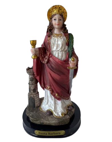 Santa Barbara 8" Virgen y Mártir Resin Catholic Figure | eBay