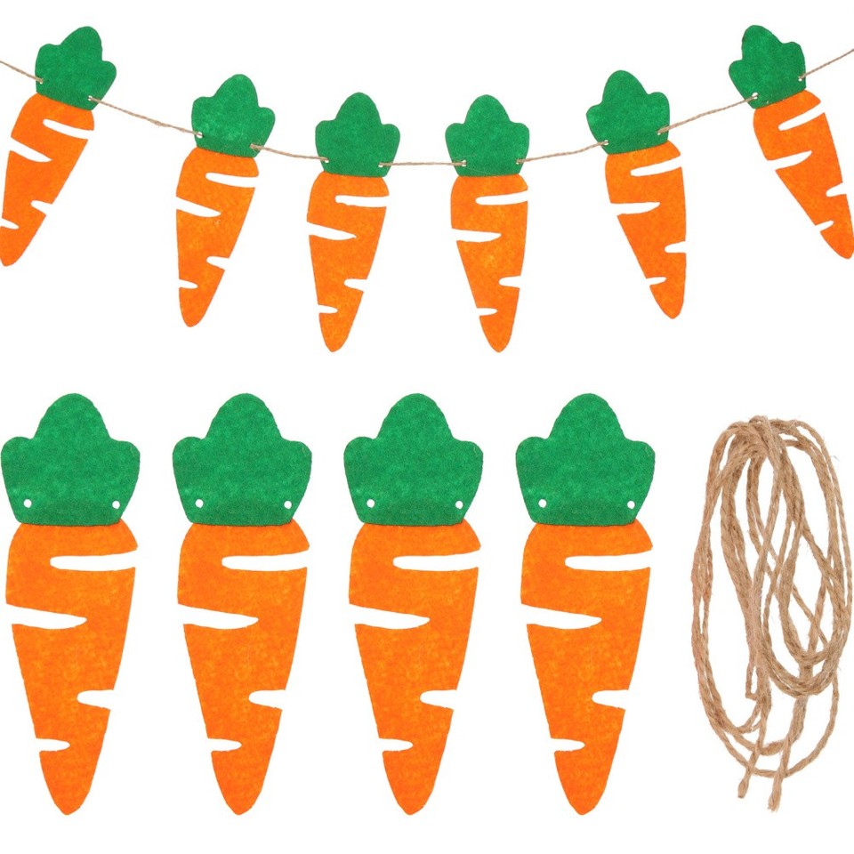 Easter Banner Garland Banner Easter Carrot Bunting Banner for Party ...