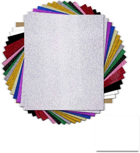 Glitter Heat Transfer Vinyl Bundle:10 Pack 12"x 10" Sheets Glitter ...