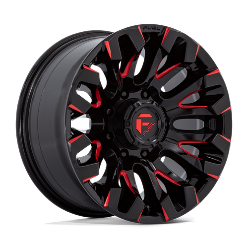 Fuel D829 Quake Gloss Black Milled Red Tint Rim: 20x9, 5x139.7/5x5.5 ...