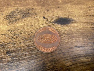 FORD 30 Years of Progress 1903 - 1933 V8 TOKEN COIN | eBay