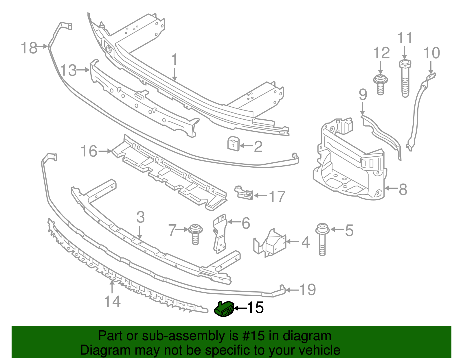 BMW+OEM+16-18+740i+Front+Bumper-lower+Support+Damper+51117397396 for ...