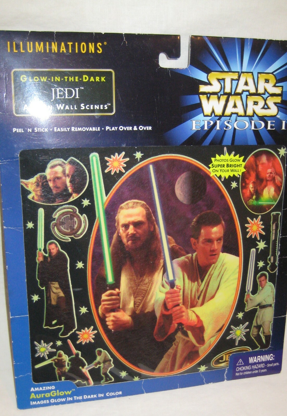 1999 Illuminations Star Wars Episode 1 Jedi Action Peel n Stick Wall ...