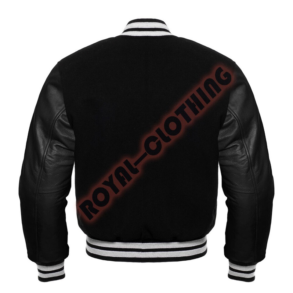 Varsity Bomber Letterman High Quality Wool & Real Cowhide Leather ...