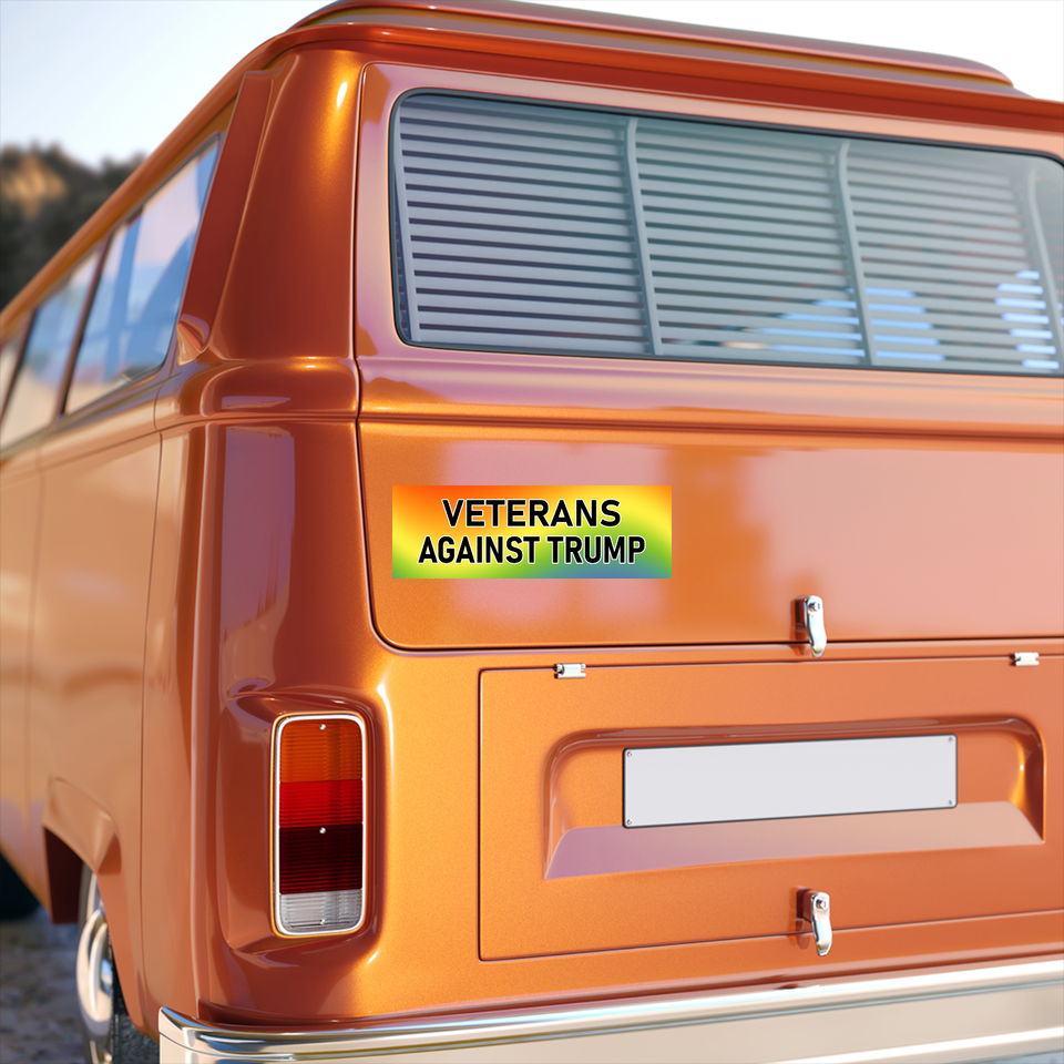 Veterans Against Trump Magnet 3x10 Bumper Sticker Size Unfit to be ...