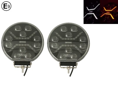 Demmon Led Light Combo Spot Beam DRL X2 White Amber E9 Mark 70W For Man ...
