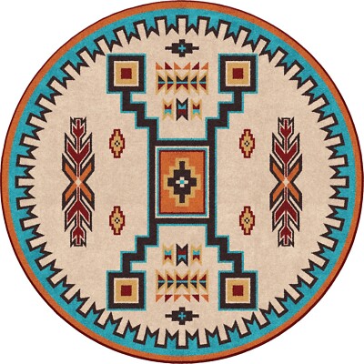 Old Crow Rust Southwestern Rustic Lodge Nylon Country Cabin Rug 8 ...