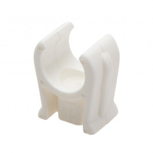 15mm Single Clips Snap In Open Pipe Clip Fixing Easy Fit Plumbing Gas ...