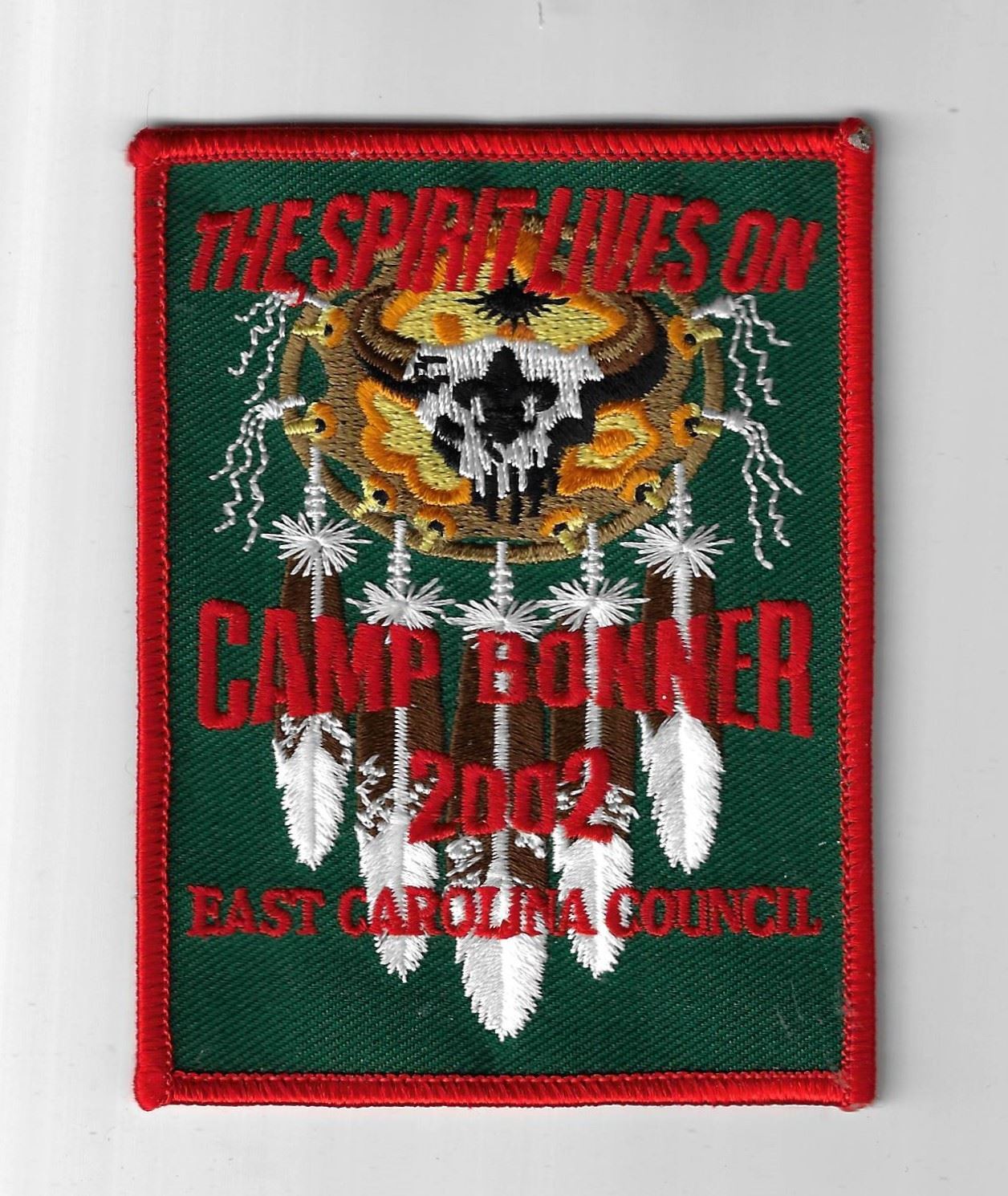 2002 Camp Bonner The Spirit Lives On East Carolina Council RED Bdr. [CA ...