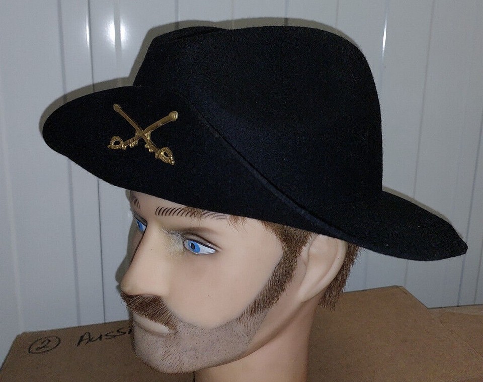 F TROOP U.S. CAVALRY BLACK FELT HAT WITH BADGE - NEW MADE COSTUME ...
