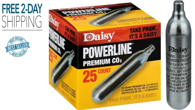 25 Daisy Co2 Air Gun Cartridges 12g Airgun Rifle BB Airsoft Cylinders ...