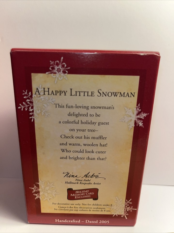 Hallmark Keepsake Christmas Ornament 2005 A Happy Little Snowman ...