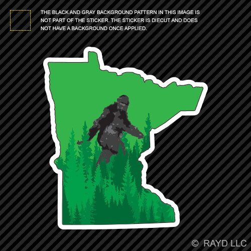 Minnesota State Bigfoot Sticker Premium Vinyl big foot sasquatch yeti ...
