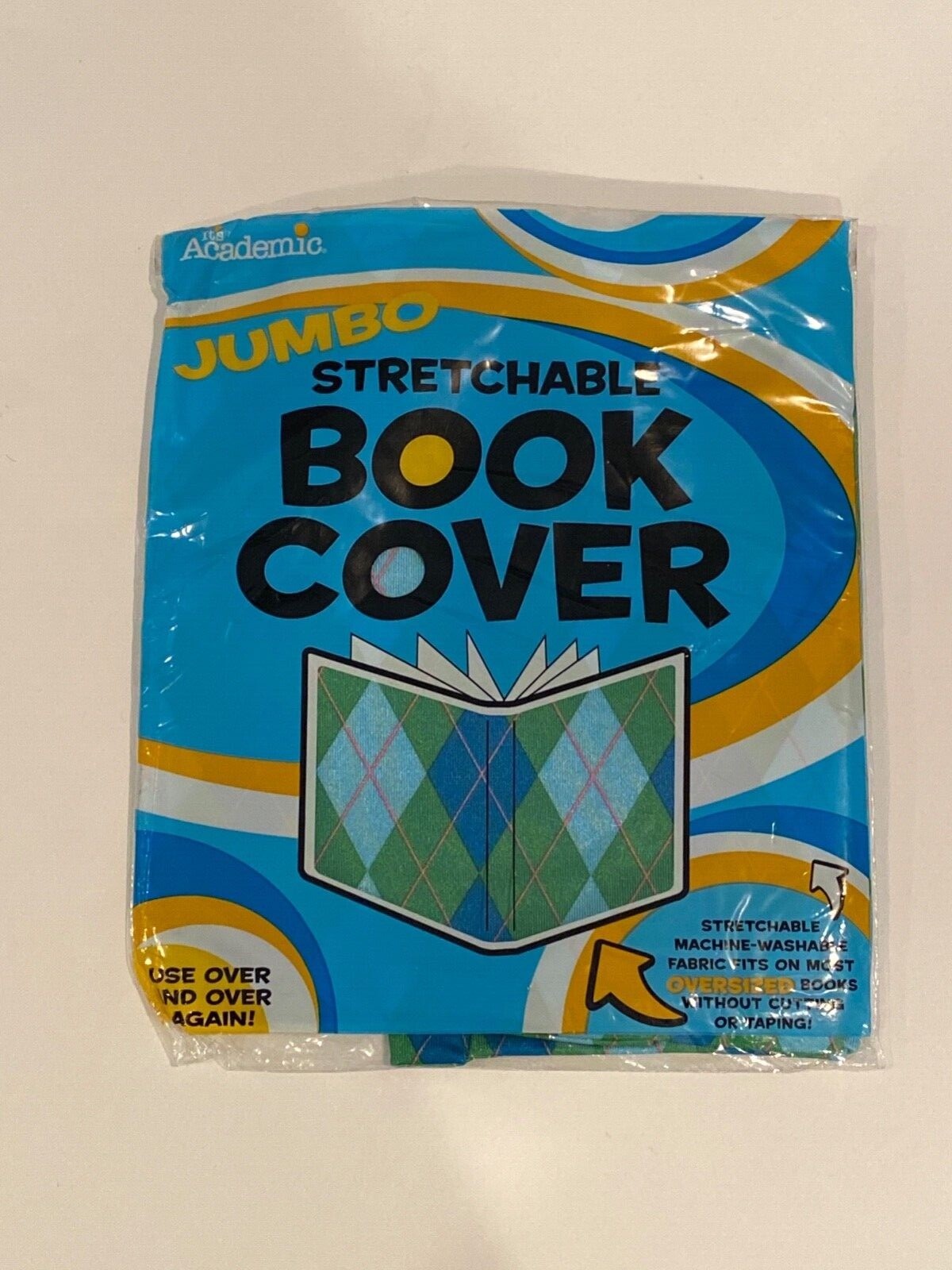 It's Academic Premium Edition Jumbo Super Stretchy Book Cover Plaid ...