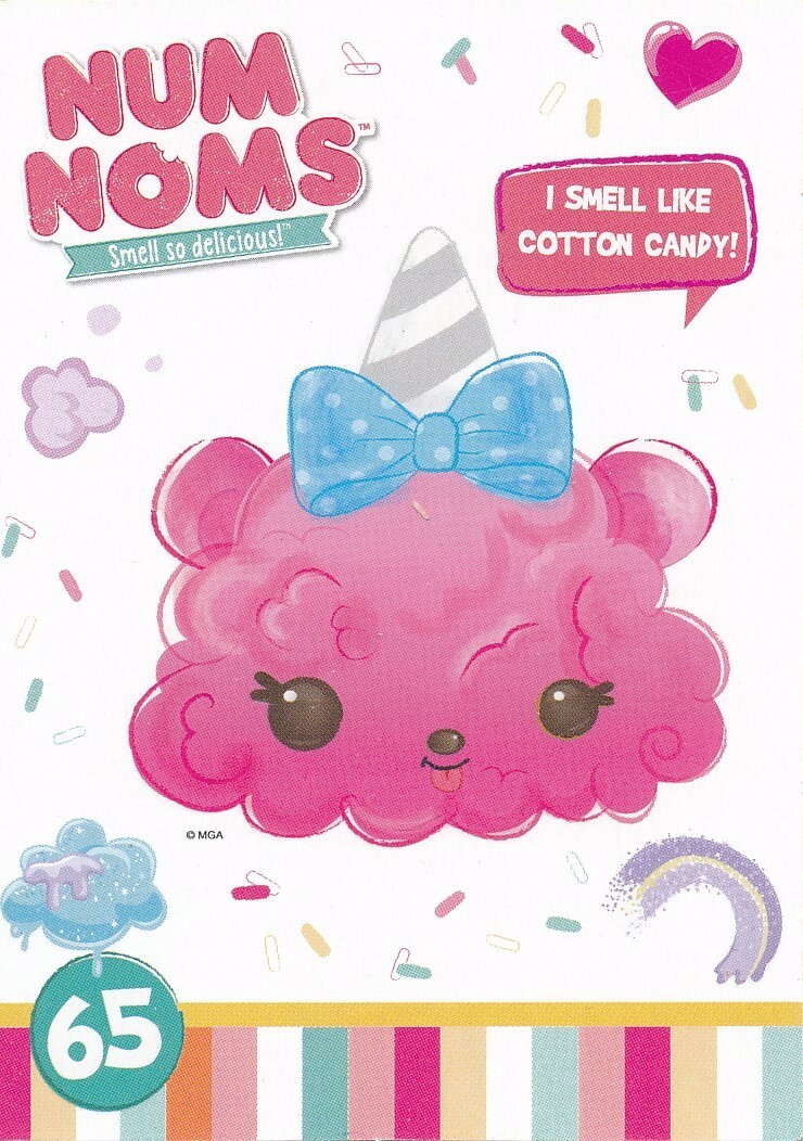 NUM NOMS SERIES 1 & 2 TRADING CARDS SINGLE SCENTED CARD #65 COTTON ...
