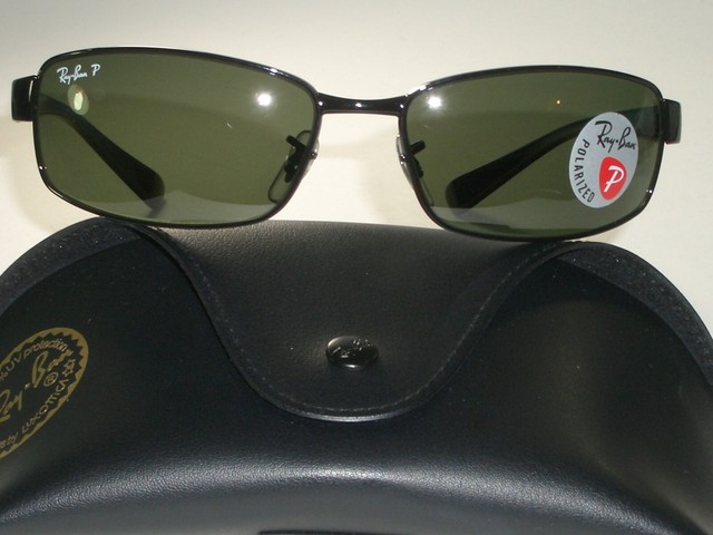 Ray-Ban RB3364 Metal Polarized Rectangular Sunglasses for sale online ...